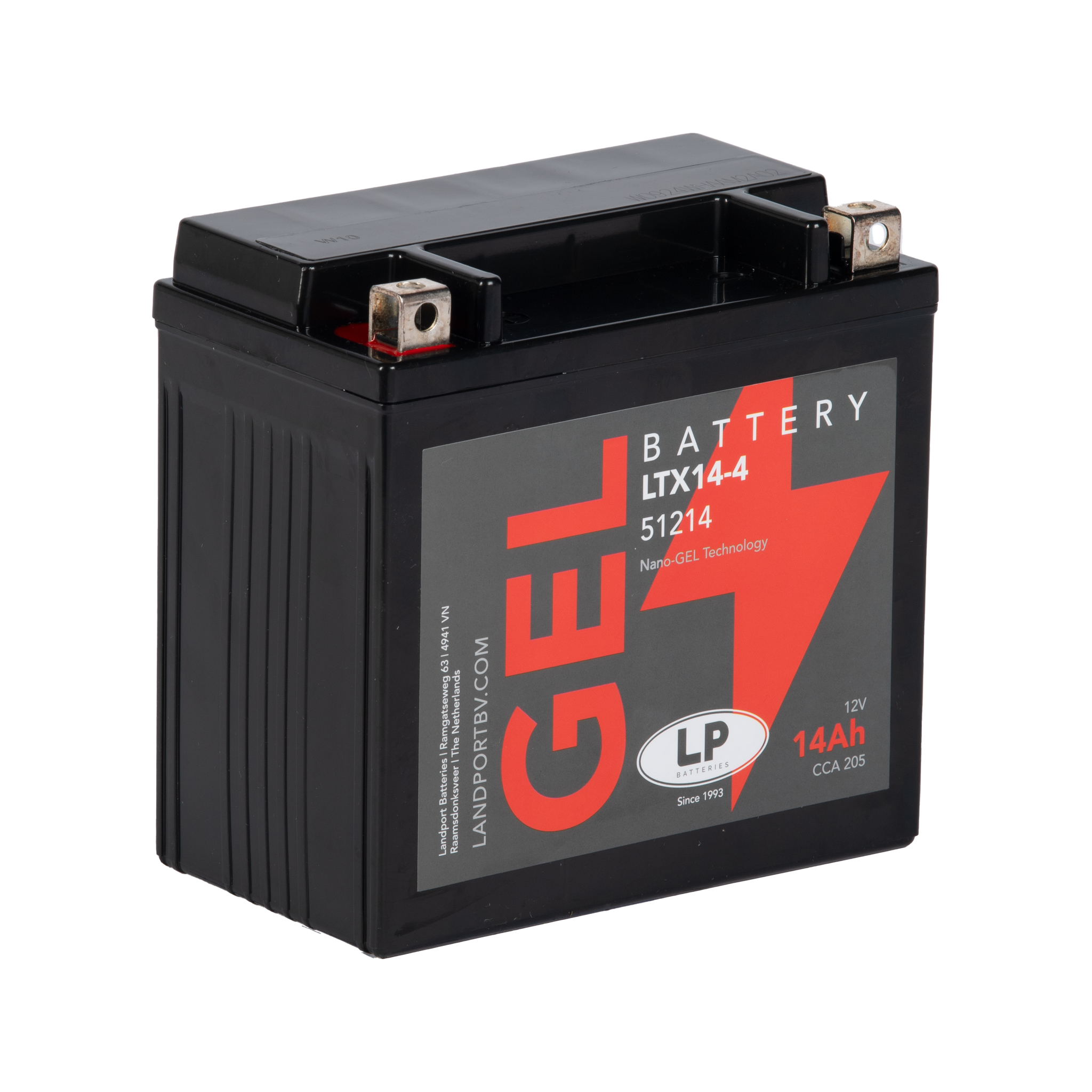 LTX14-4 motor GEL accu 12 volt 14 ah (51214 - GTX14-4) - Accu Service ...