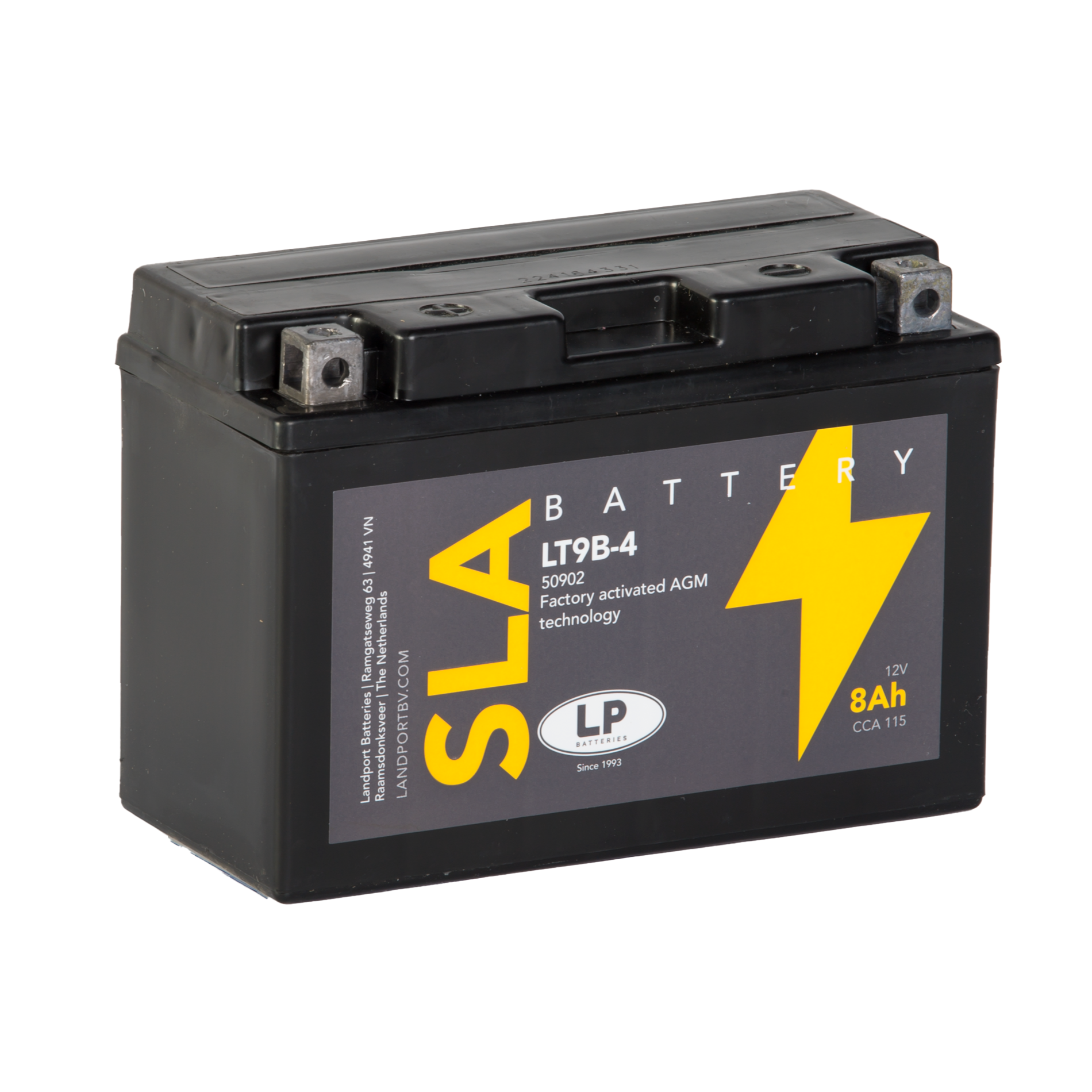 SLA LT9B-4 Motor accu 12 volt 8 ah (50902 - YT9B-4) - Accu Service Holland
