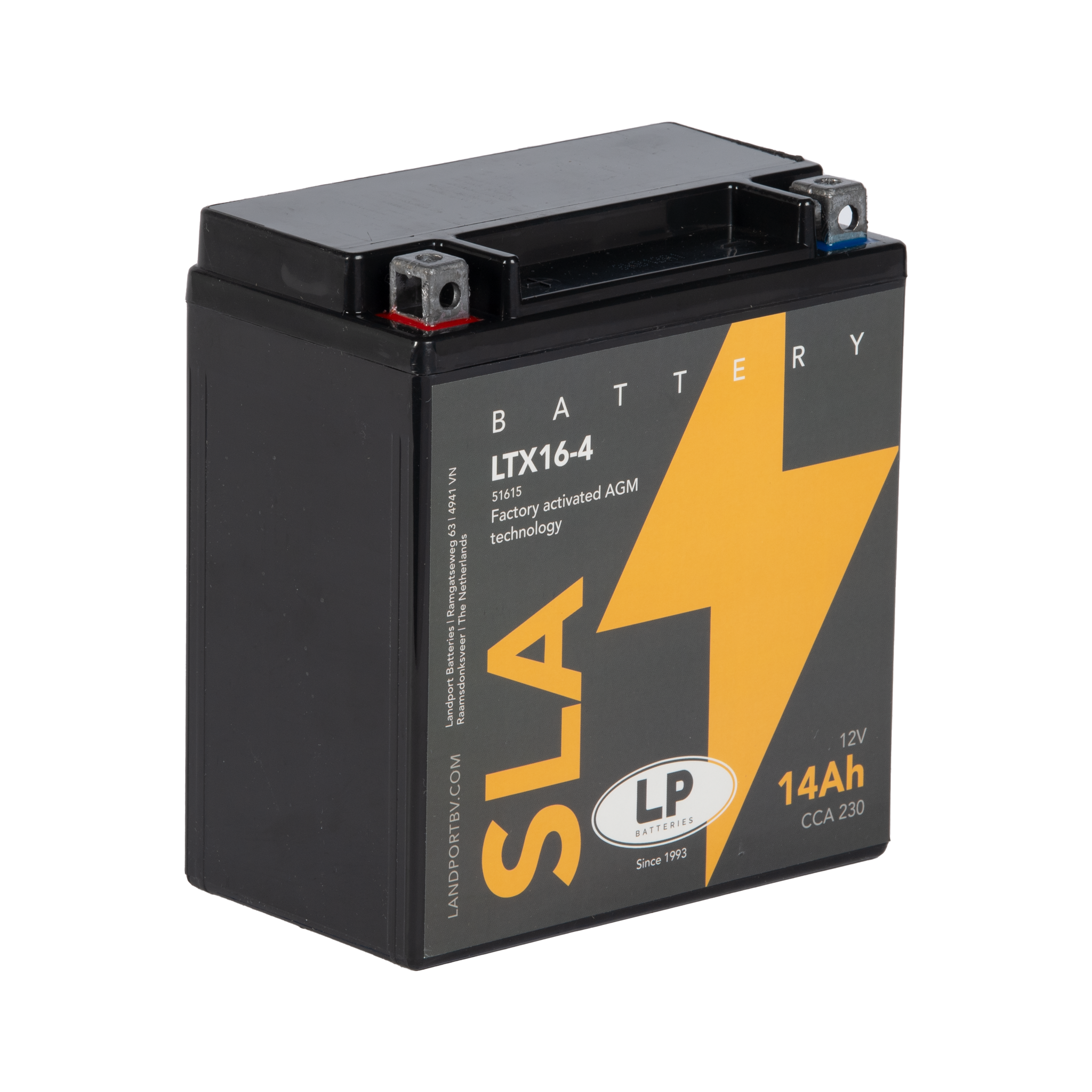 SLA LTX16-4 motor accu 12 volt 14 ah (51615 - YTX16-4) - Accu Service ...