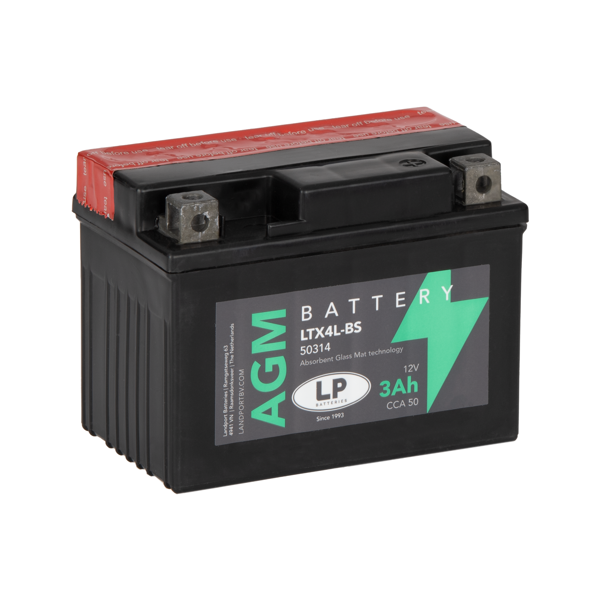 LTX4L-BS 12 volt 3 ah AGM motor accu (50314 - YTX4L-BS) - Accu Service ...