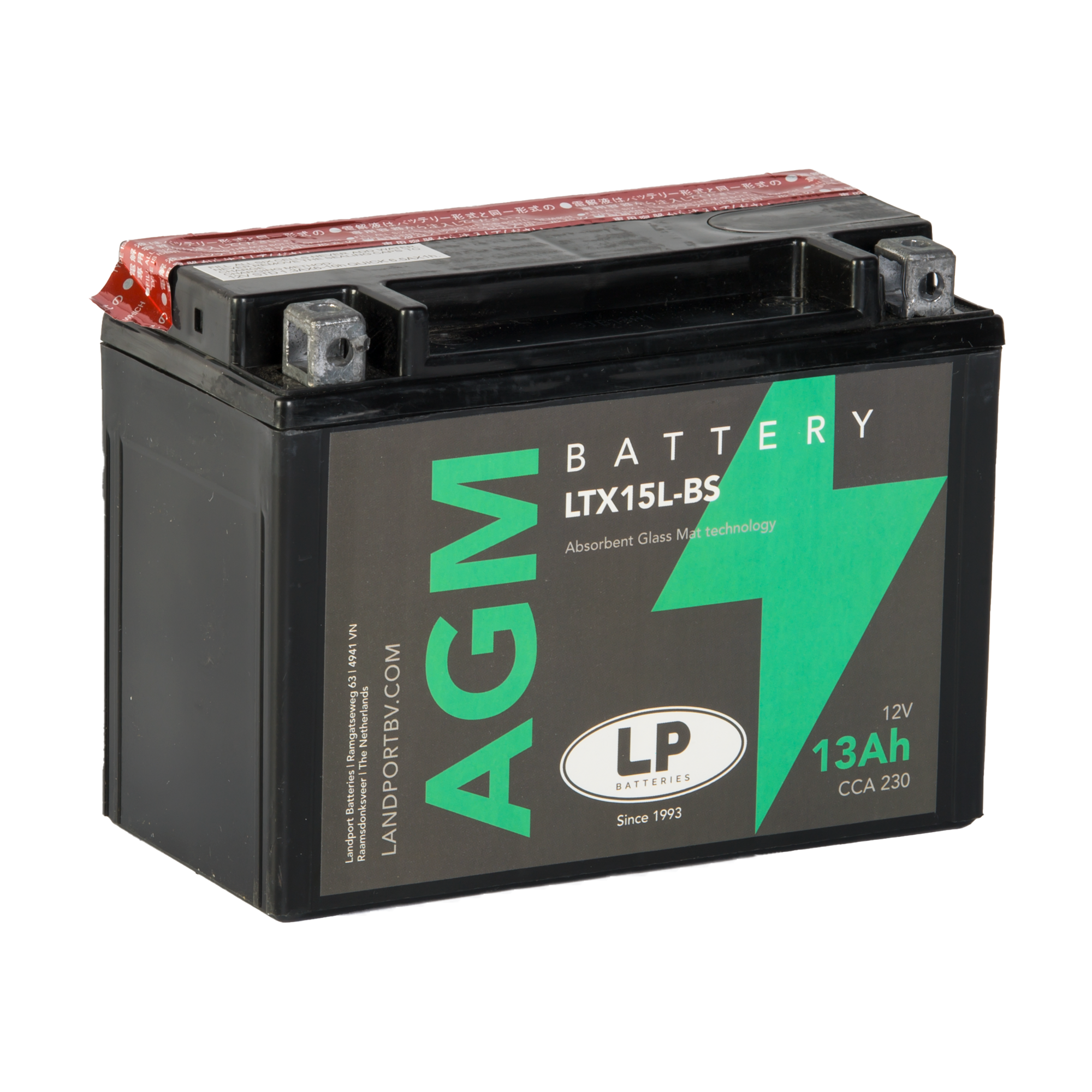 LTX15L-BS 12 volt 13 ah AGM motor accu (81500 - YTX15L-BS) - Accu ...