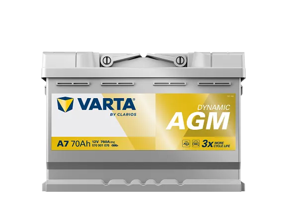 Varta auto accu 12 volt 70 Ah AGM Dynamic 570901076 A7 - Accu Service ...