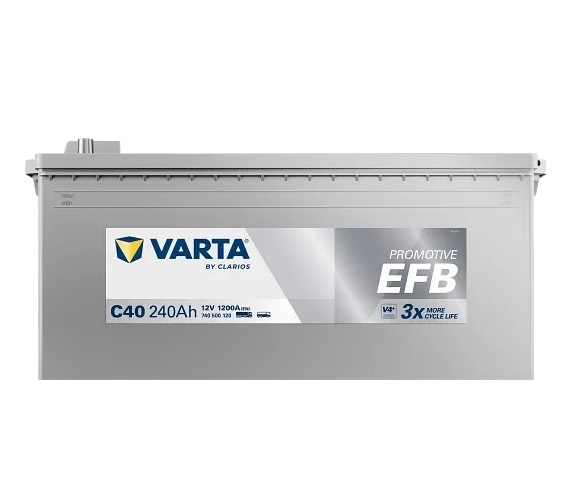 Varta startaccu 12 volt 240 Ah Promotive EFB 740 500 120 type C40 ...