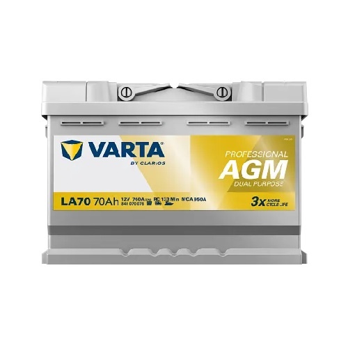 Varta accu 12 volt 70 Ah Dual Purpose LA70 AGM 840 070 076 - Accu ...