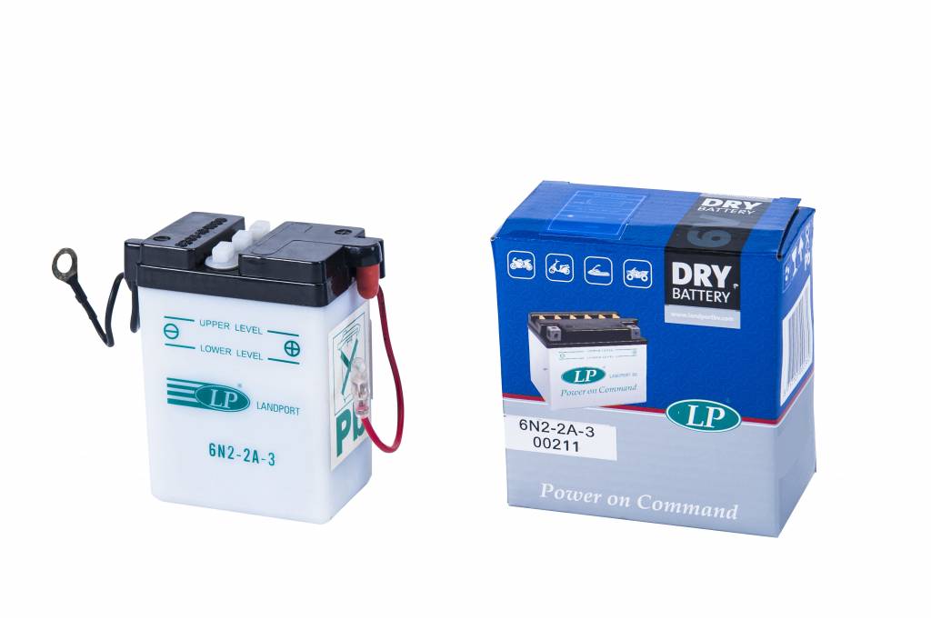 Landport (LP) 6N2-2A-3 motor accu 6 volt 2,0 ah - Accu Service Holland
