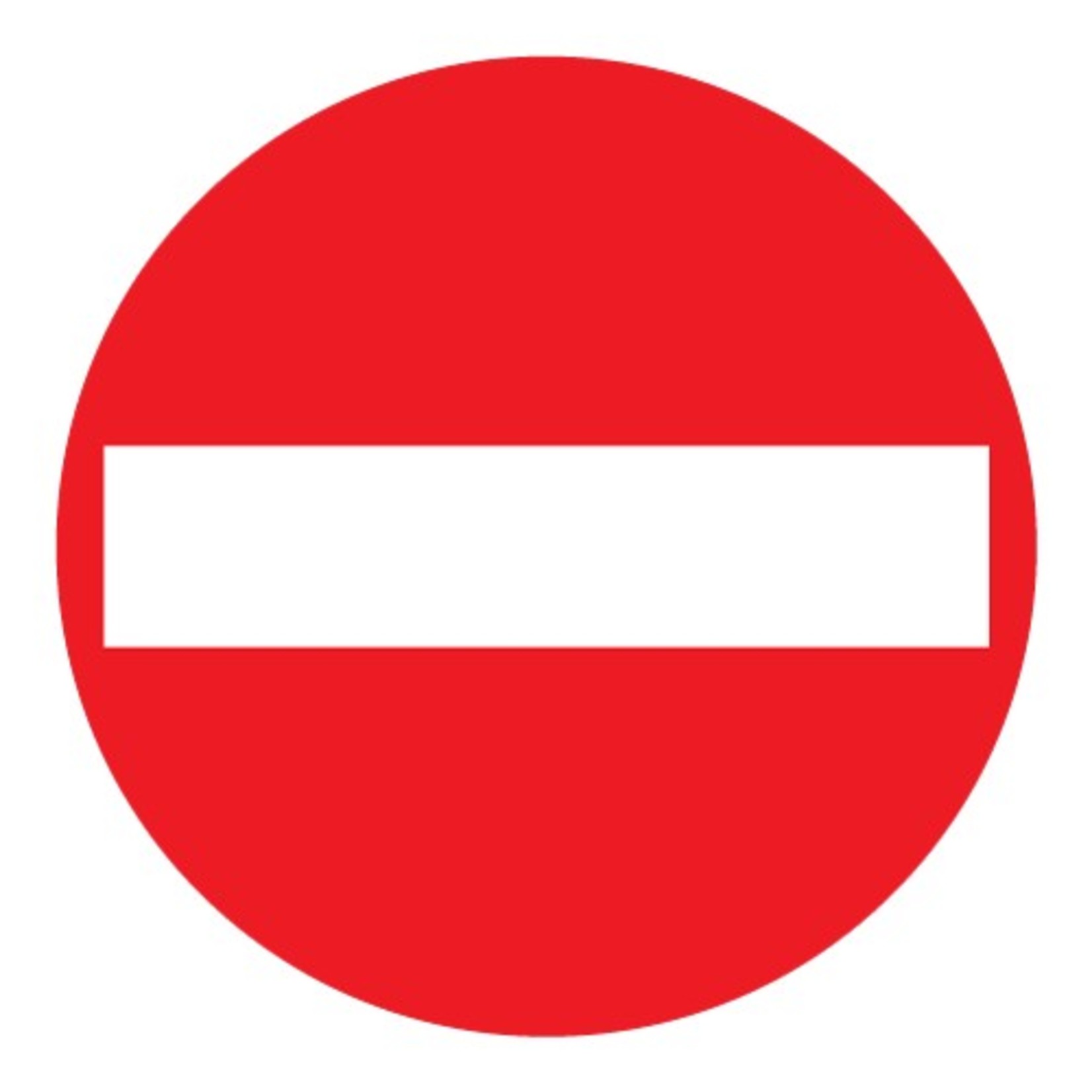 sticker verboden in te rijden - Stickerpoint