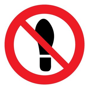 sticker verboden op de palletwagen te rijden - Stickerpoint