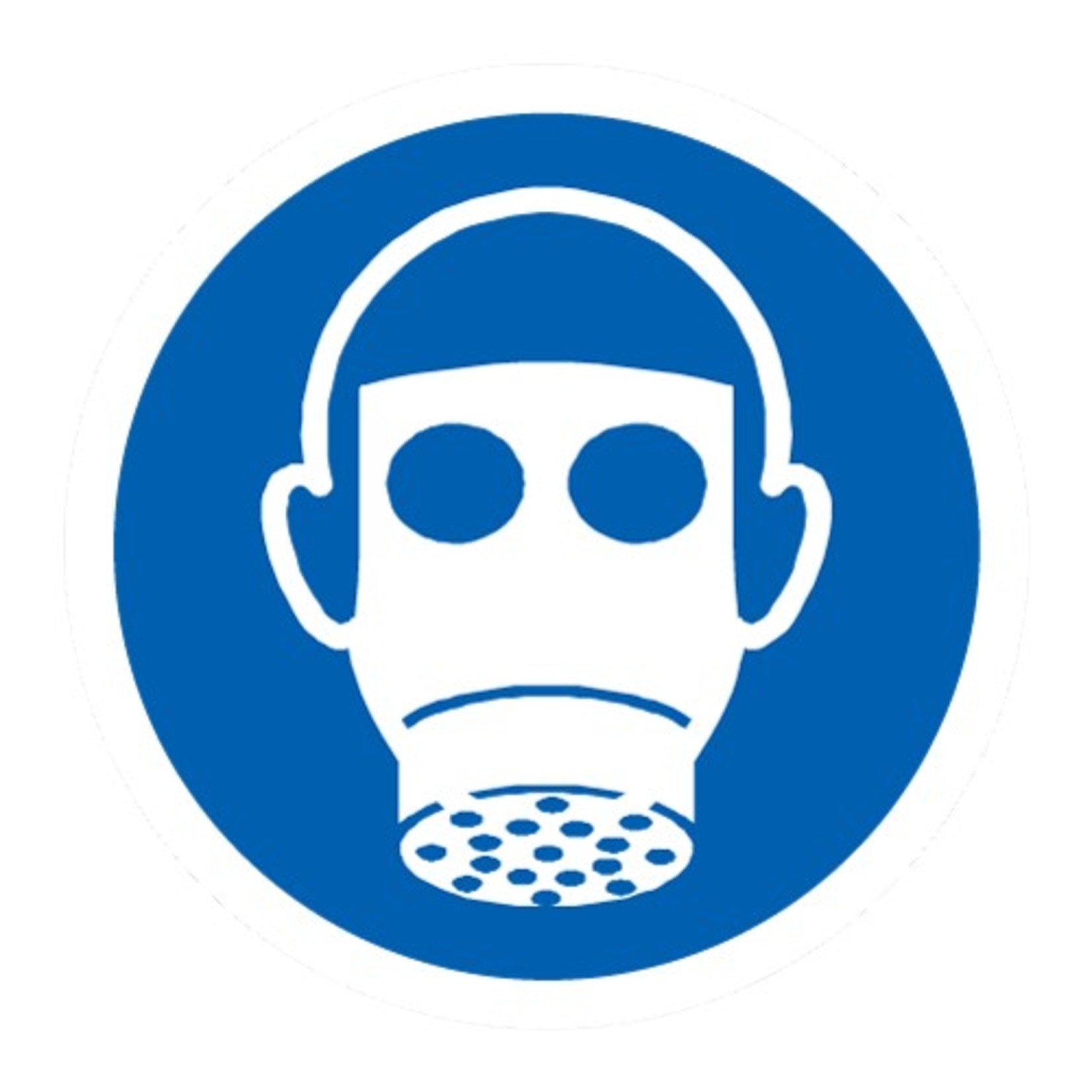 sticker gasmasker verplicht - Stickerpoint