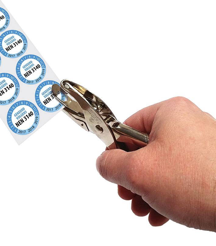 Keuringssticker blauw NEN 3140 - Stickerpoint