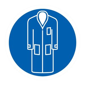 sticker overjas-cleanroomjas verplicht - Stickerpoint