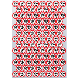sticker max 100 kg - Stickerpoint
