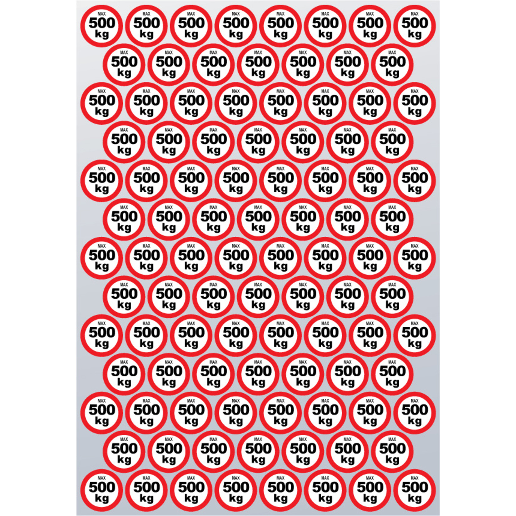 sticker max 500 kg - Stickerpoint