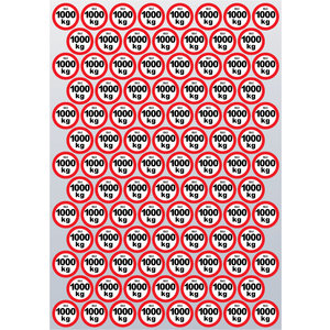 sticker max 1000 kg - Stickerpoint