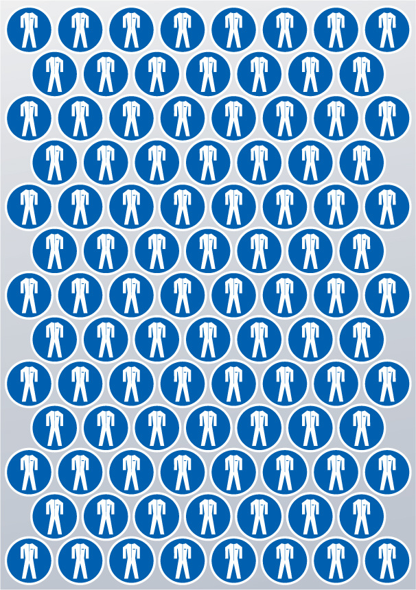 sticker beschermende kledij verplicht - Stickerpoint