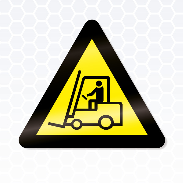 Sticker opgelet heftrucks - Stickerpoint