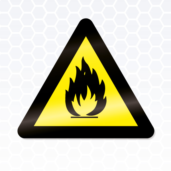 sticker gevaar ontvlambare stoffen - Stickerpoint