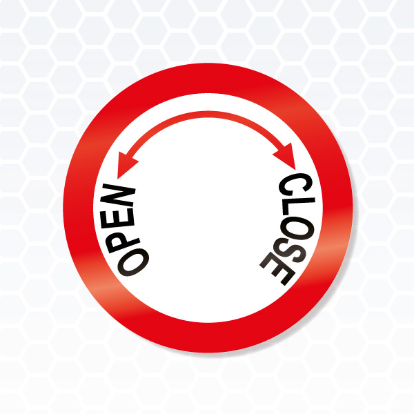 sticker Afsluiter open / close - Stickerpoint