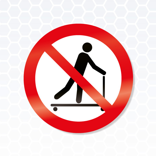 sticker verboden op de palletwagen te rijden - Stickerpoint