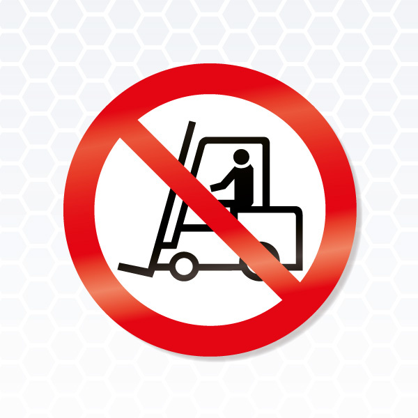 sticker verboden voor heftrucks - Stickerpoint