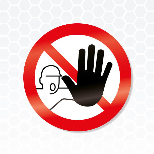 sticker verboden toegang voor onbevoegden - Stickerpoint