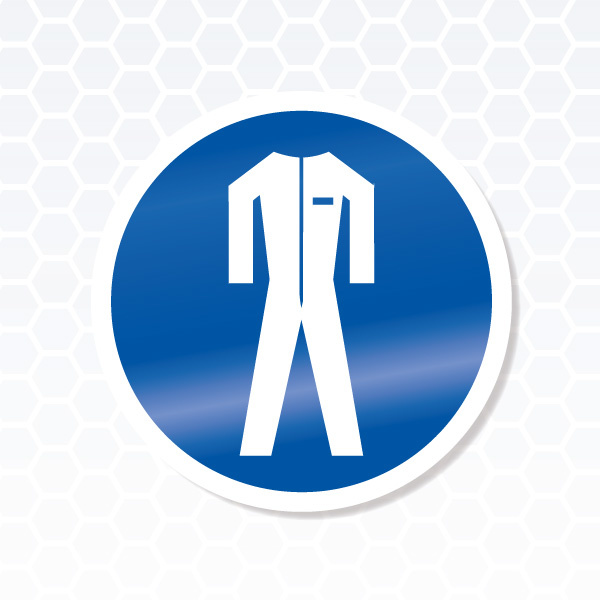 sticker beschermende kledij verplicht - Stickerpoint