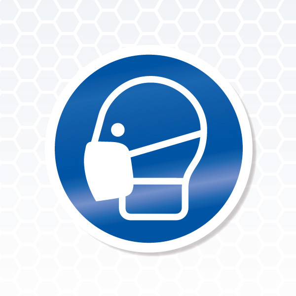 sticker ademhalingsbescherming verplicht - Stickerpoint