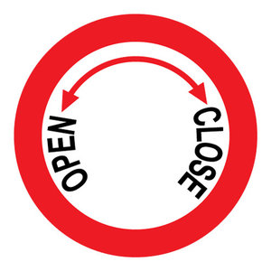 sticker Afsluiter open / close - Stickerpoint