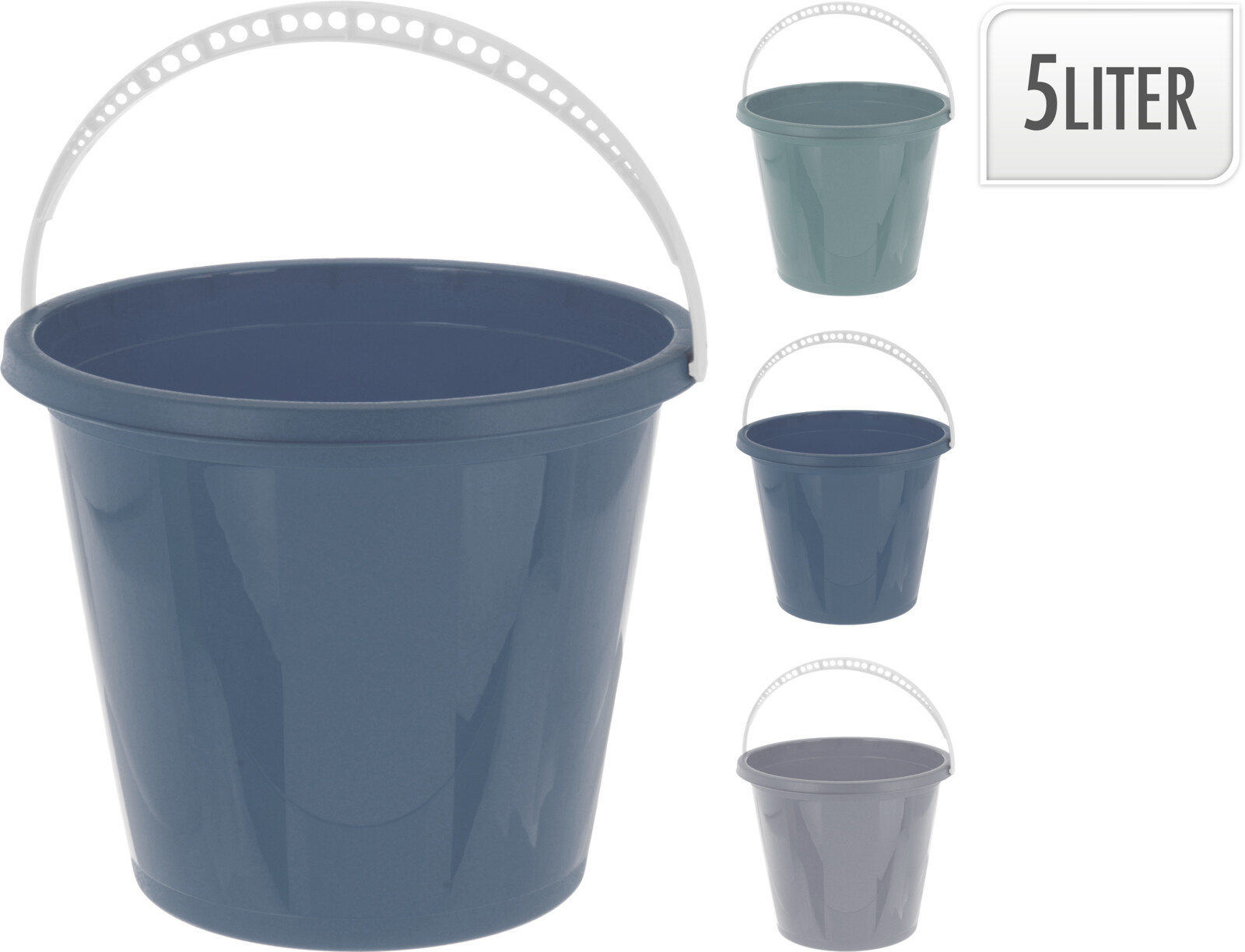 Emmer 5 liter 3 assorti kleur - Groothandel Karssen