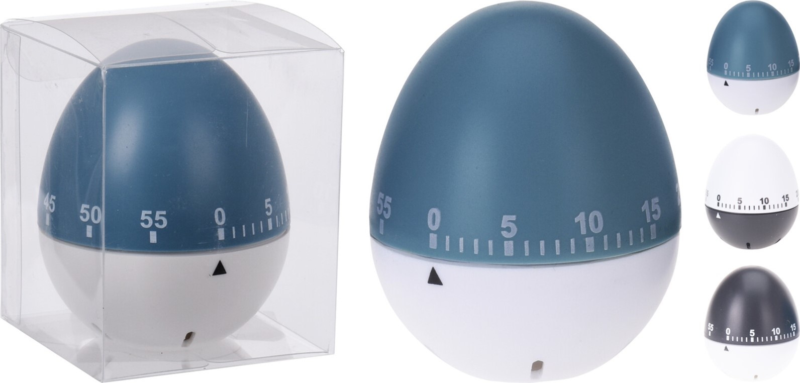 Kookwekker ei vorm 7x5,5cm. 3 assorti kleur - Groothandel Karssen