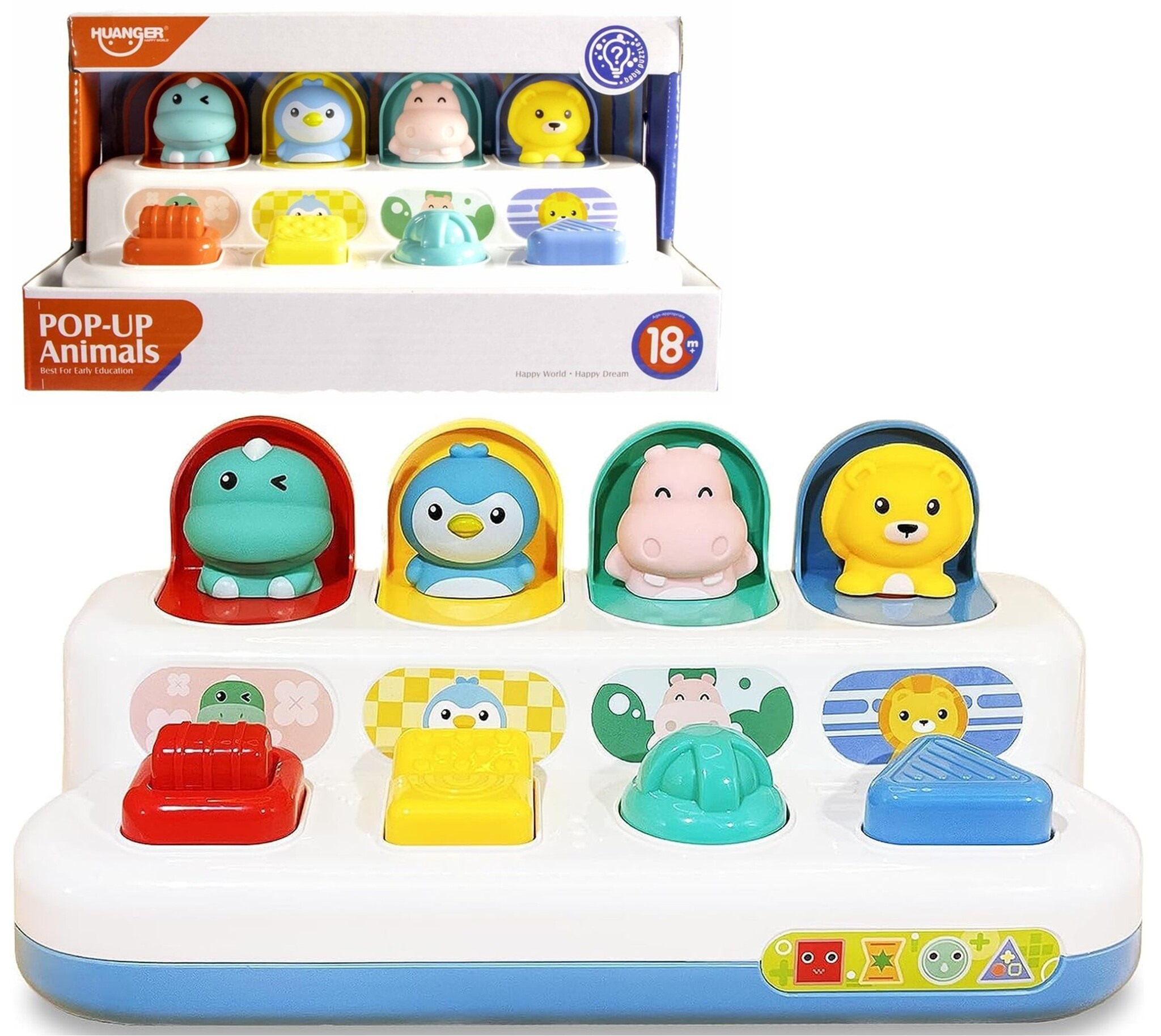 Baby Pop Up Animals 25,5x13,5x11cm vanaf 18 maanden - Groothandel Karssen