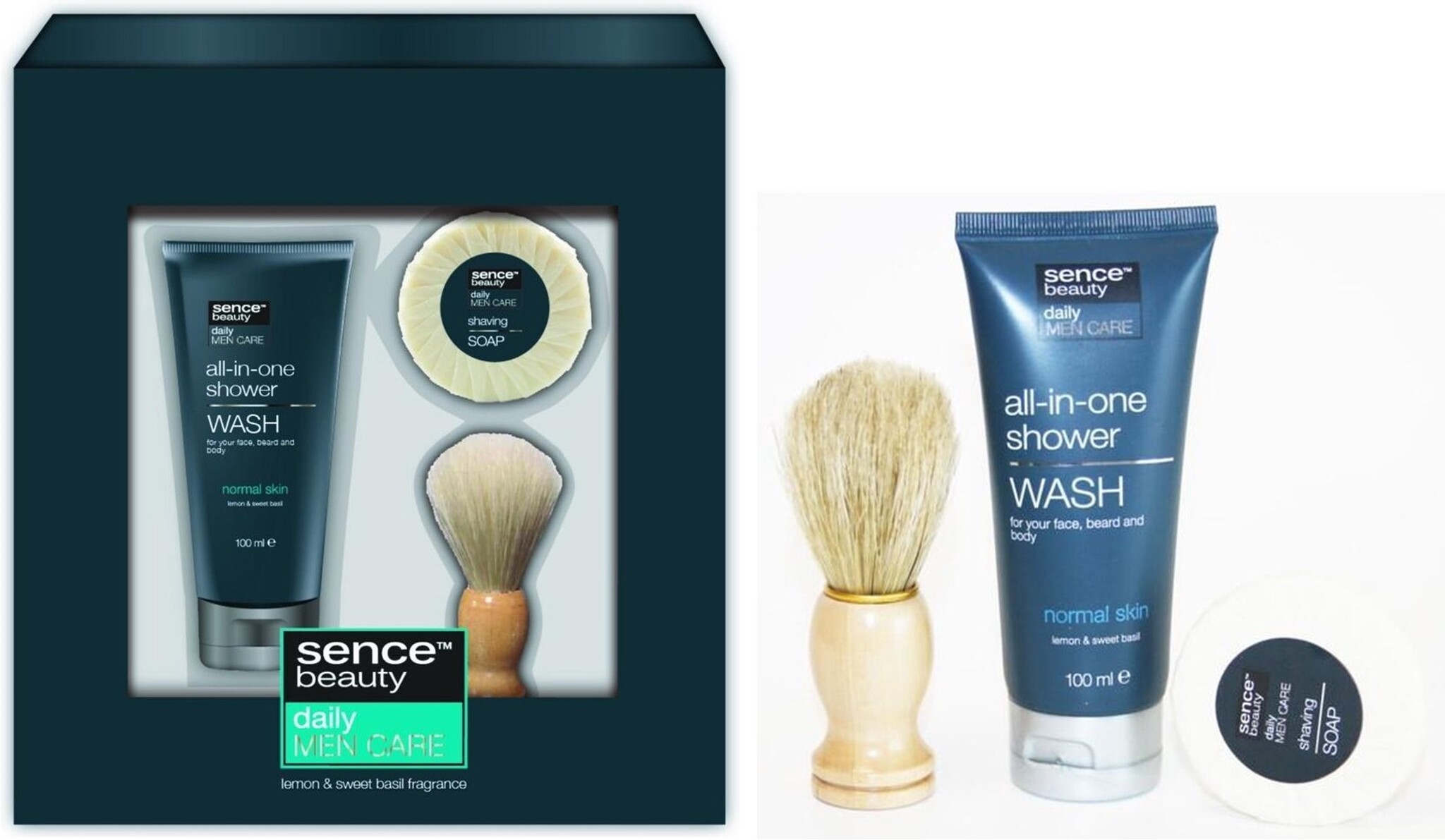 Sence Men Care Giftset; Shaving Soap 50gr+ Brush + FW 100ml ...
