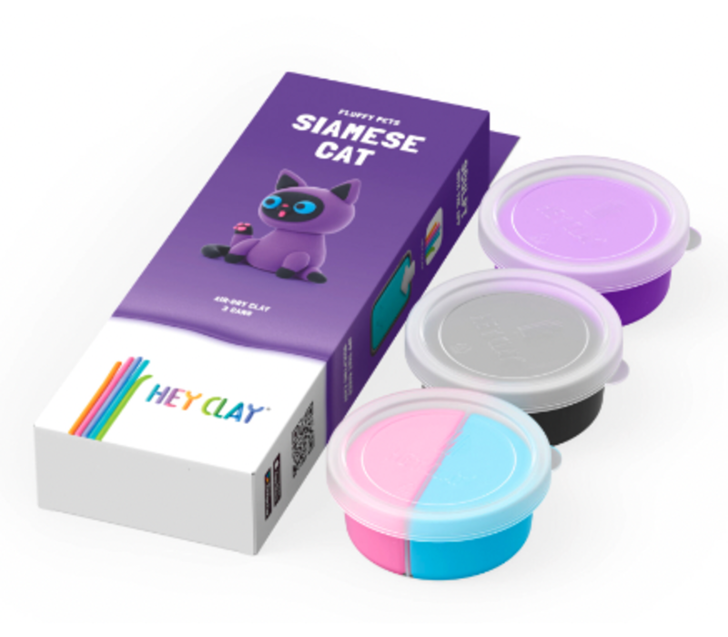 Hey Clay fluffy pets siamese cat - Mevrouw Aardbei