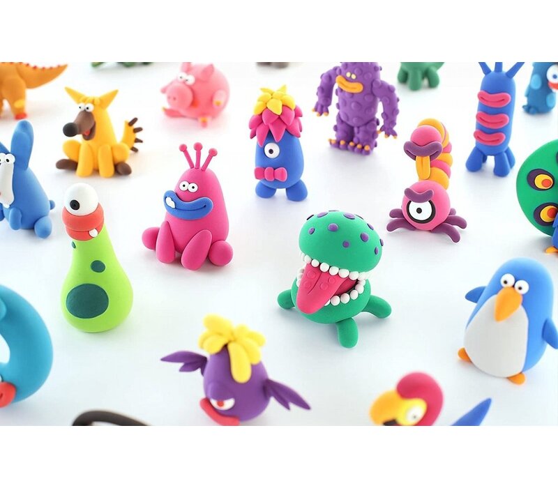 Hey Clay Monsters: Cyclops, Terry, Pi - 6 potjes - Mevrouw Aardbei