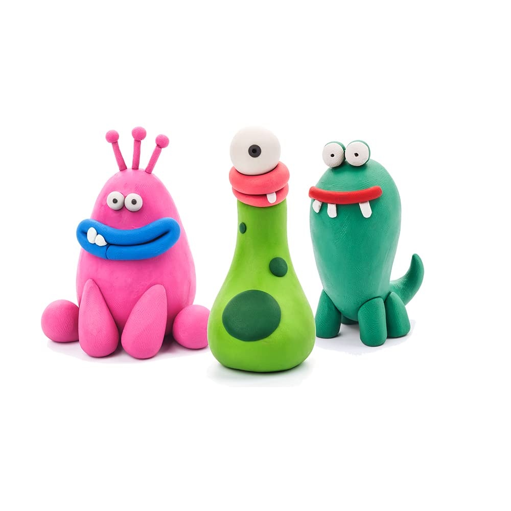 Hey Clay Monsters: Cyclops, Terry, Pi - 6 potjes - Mevrouw Aardbei