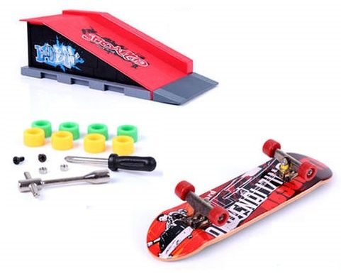 Skatepark Grind box with skateboard