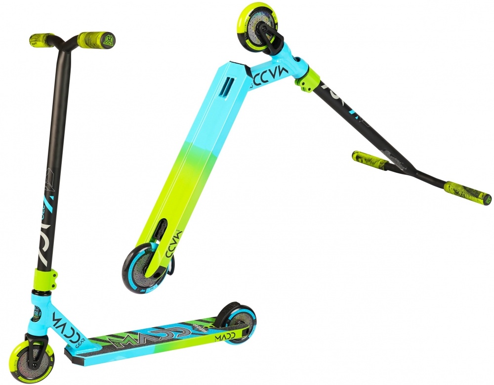 MGP Kick Pro - Blue/Green stuntstep - Streetsurfshop