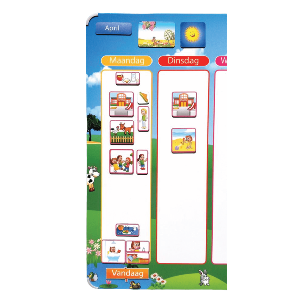 Planbord Weide - Een leuke weekplanner voor uw kind - kinderplanborden.nl