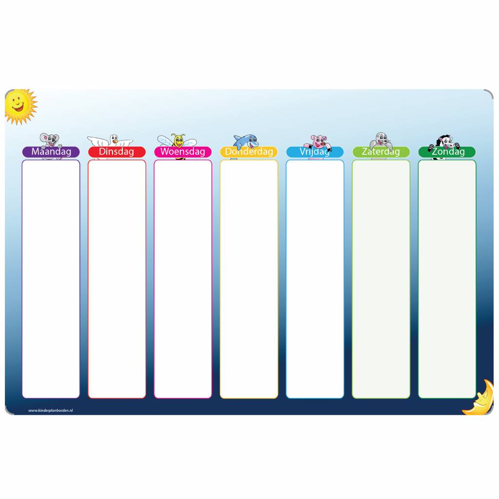Planbord Blauwe Ster - overzichtelijk planbord voor kinderen ...
