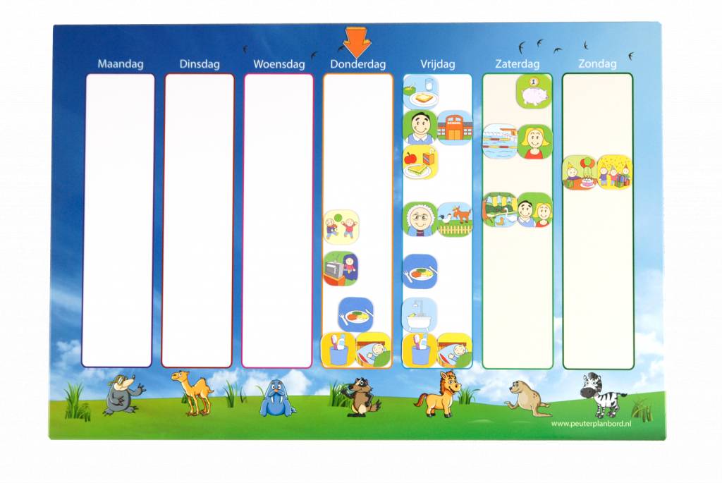 Een leuk en overzichtelijk kinderplanbord - Weekplanner ...
