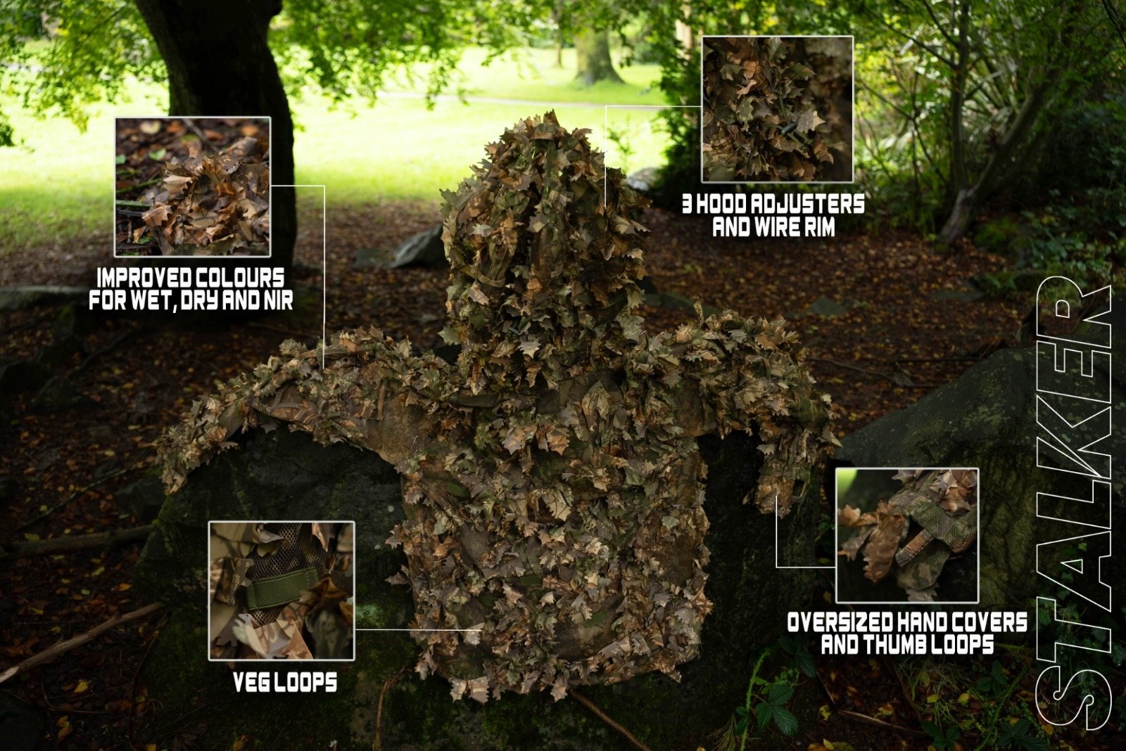 Stalker Brown Oak Leaf Suit - Skirmshop