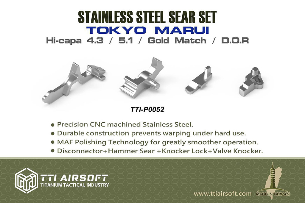 Tti TM HI-Capa Stainless CNC Sear Set - Skirmshop