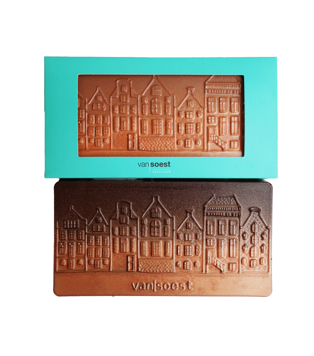GEVULDE CHOCOLADE REEP GEZOUTEN CARAMEL - Van Soest Chocolatier