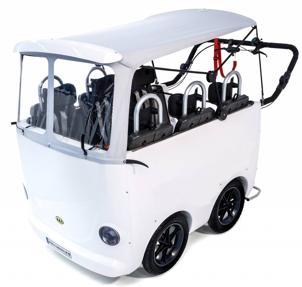 kinderbus - wit en geel | Bolderkar-shop.nl - Bolderkar-shop