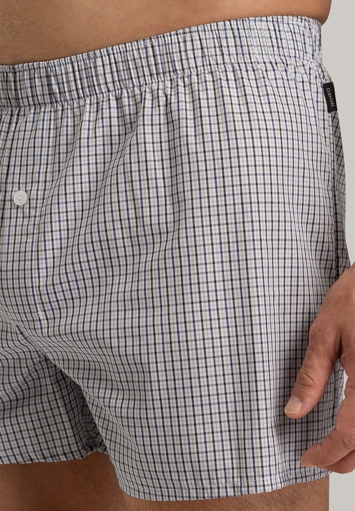 Fancy Woven Boxer Shaded Check (074013) - HANRO | Luxurieus | Ondermode ...