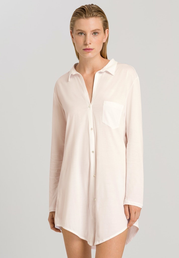 Cotton Deluxe Nightshirt Carry Chrystal Pink (077958) - HANRO ...