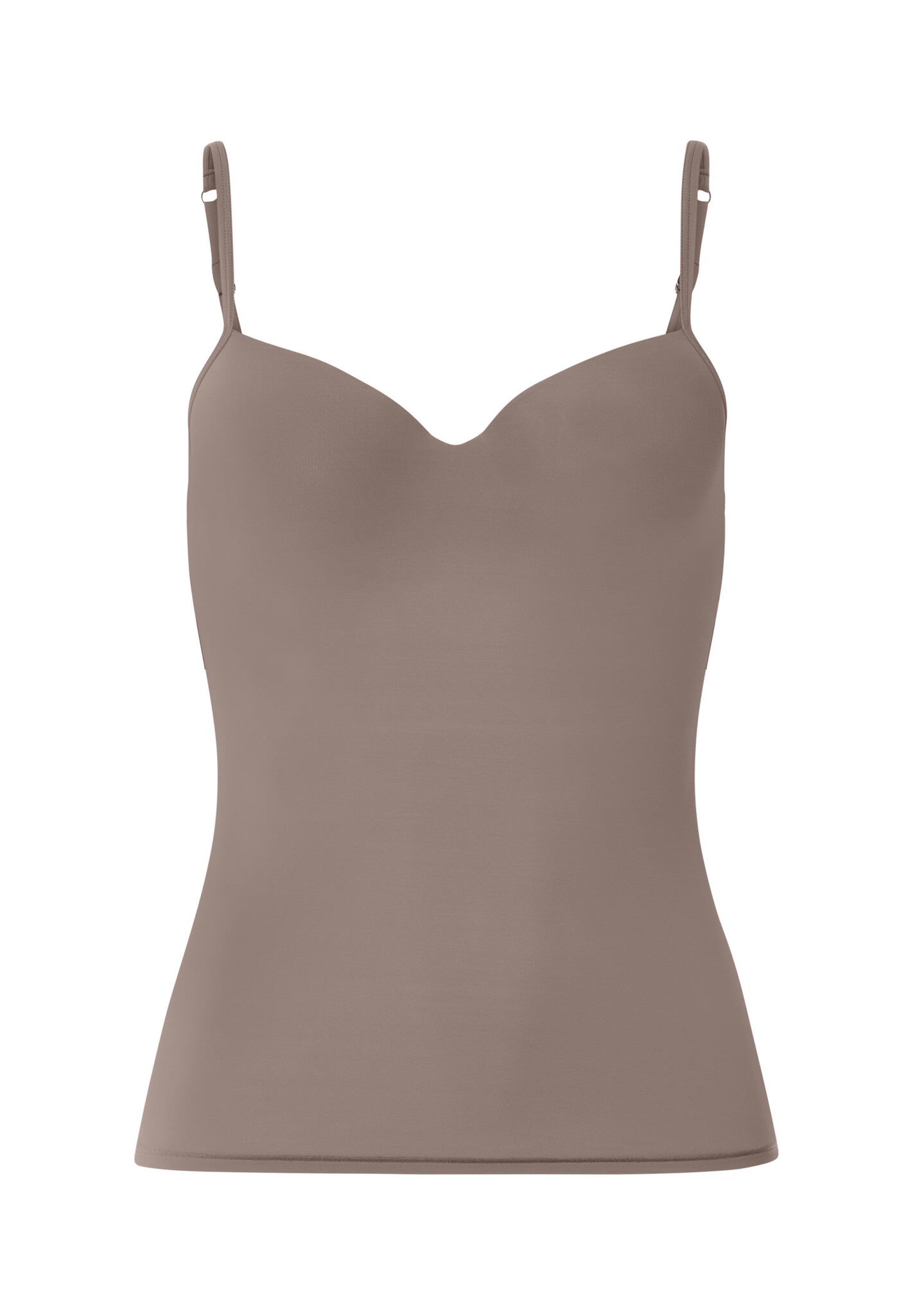 HANRO Allure Padded Bra Camisole Taupe - HANRO | Luxurieus | Ondermode ...