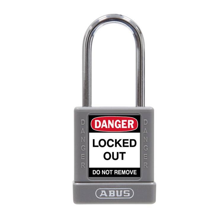 Abus Aluminium Sicherheits-vorhängeschloss mit grau Abdeckung 74BS/40 - lockout-tagout-shop.de