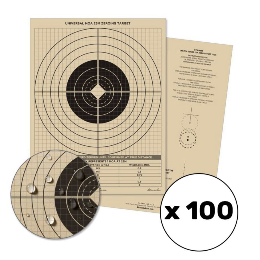 Rite In The Rain 25 Meter Zeroing Target (A4). - Airsoftshop Europe