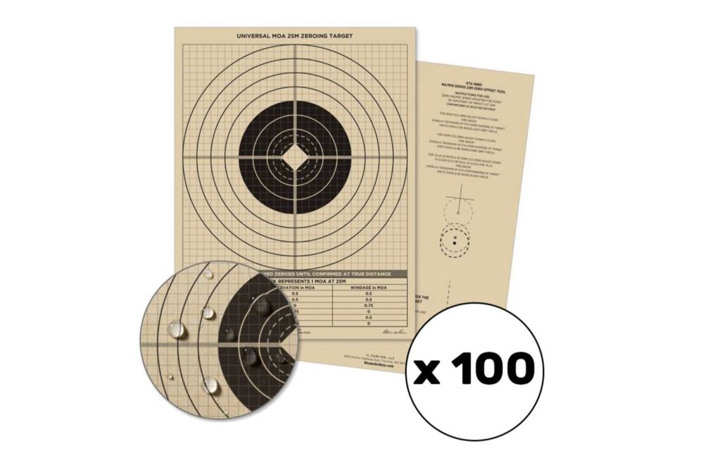 Rite In The Rain 25 Meter Zeroing Target (A4). - Airsoftshop Europe