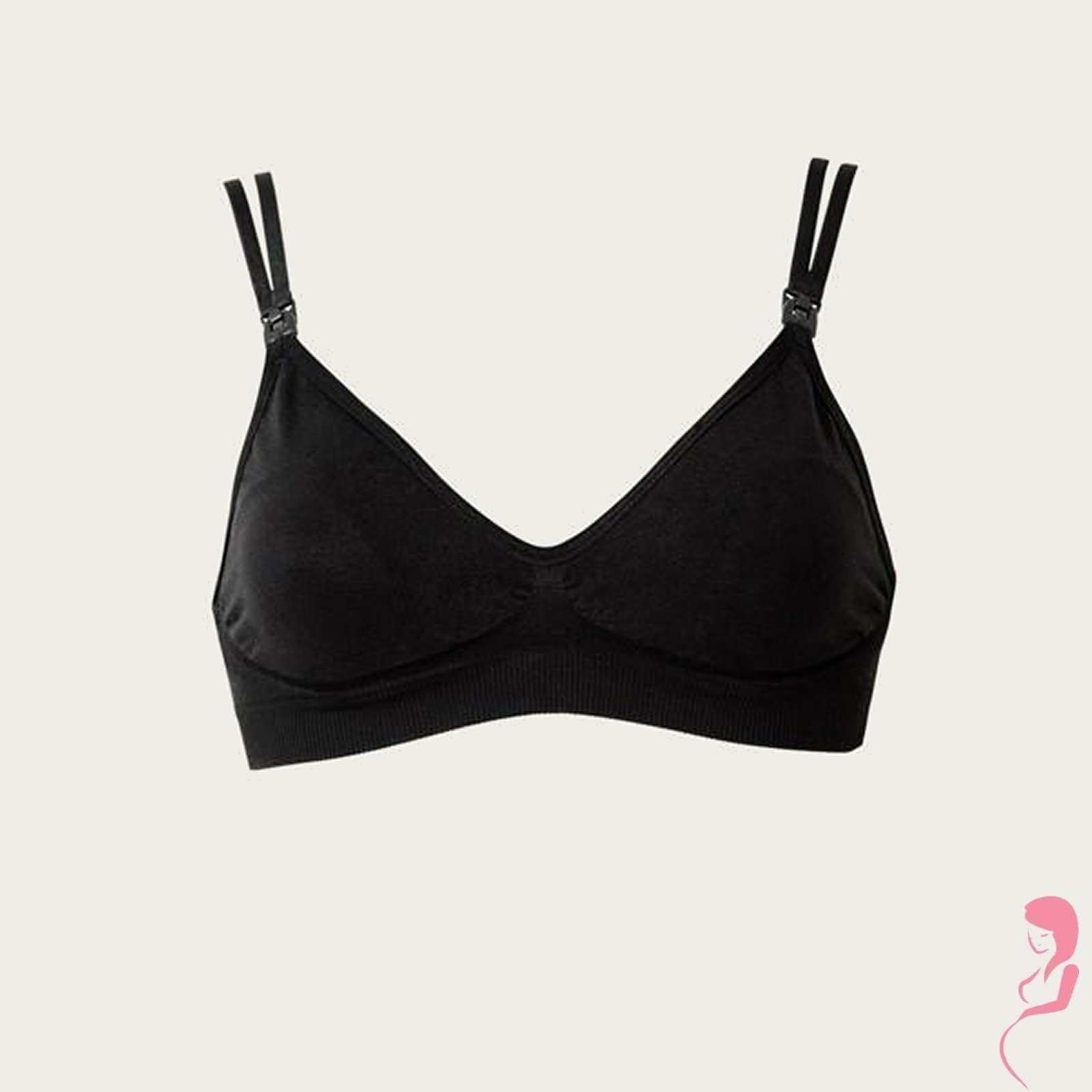 BB Voedingsbh / Zwangerschapsbh Double Strap Black - Mooi en Zwanger